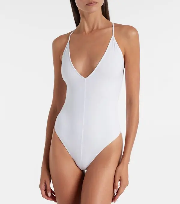 Wardrobe.NYC Open-back Bodysuit - White