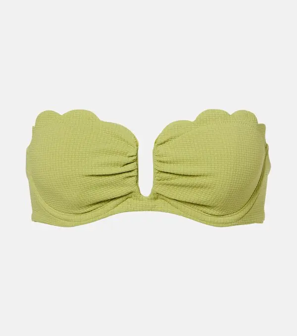 Marysia Lisbon Scalloped Bikini Top - Green