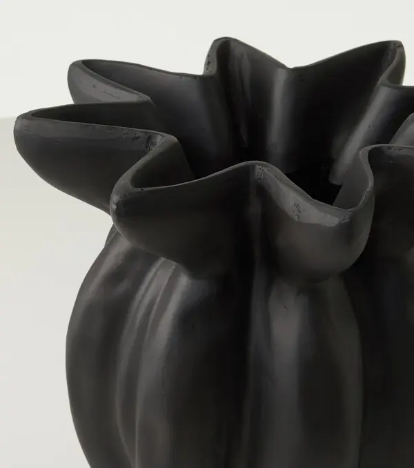 101 COPENHAGEN Lotus Glazed Vase - Black