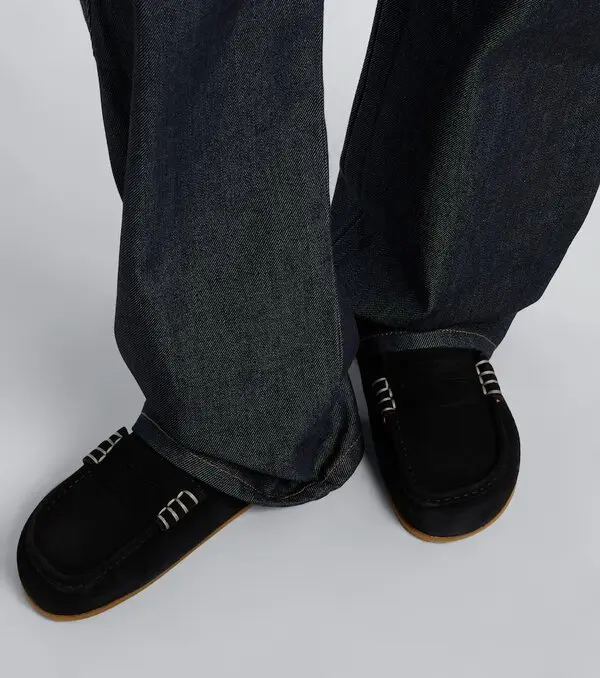 JW Anderson Stitch Suede Mules - Blue