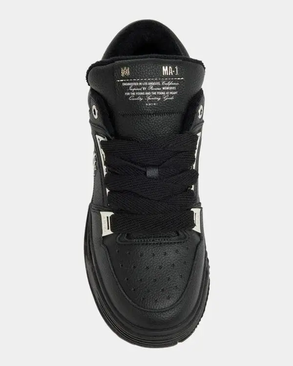 Amiri Ma-1 Leather High-top Sneakers - Black