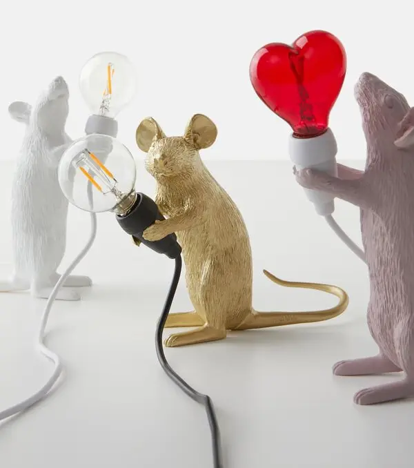 SELETTI Mouse Table Lamp Marcantonio Raimondi Malerba, Eu And Usb Plug