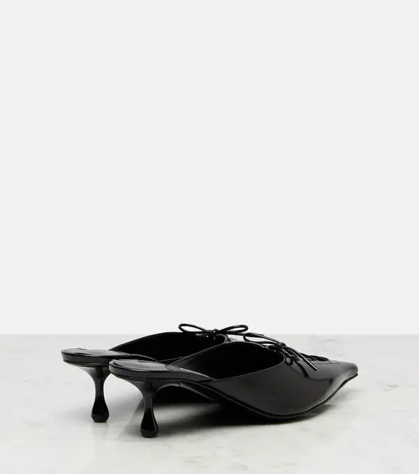 JIMMY CHOO Scarlett 50 Leather Mules - Black