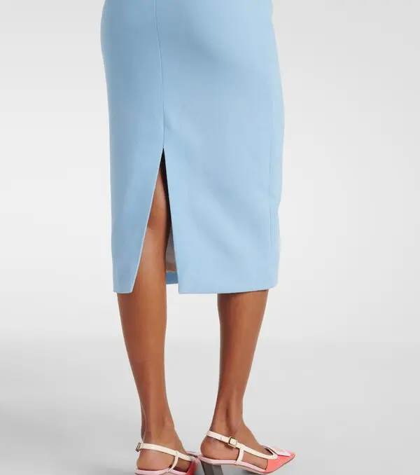EMILIA WICKSTEAD Valletta Wool Cocktail Dress - Blue