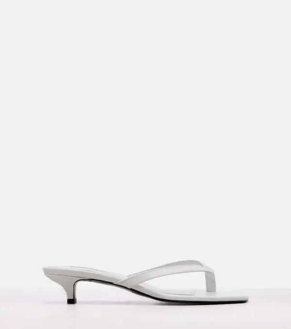 TOTEME Croc-effect Leather Thong Sandals