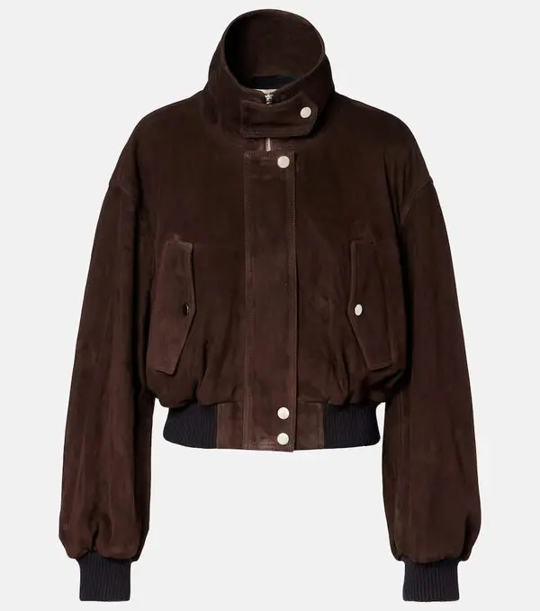 Nour Hammour Briar Suede Bomber Jacket