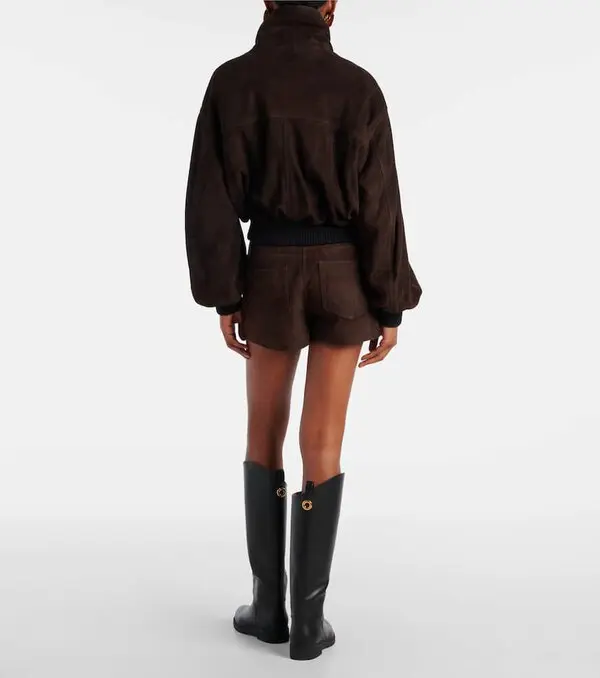 Nour Hammour Briar Suede Bomber Jacket