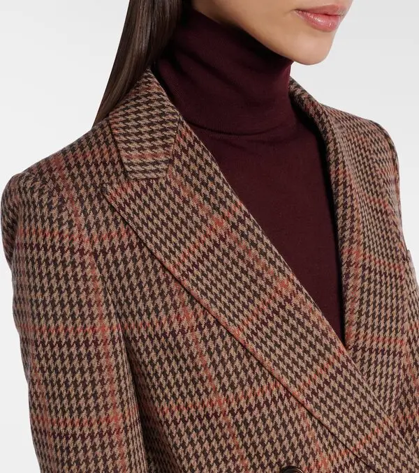 Max Mara Guelfo Checked Blazer - Brown