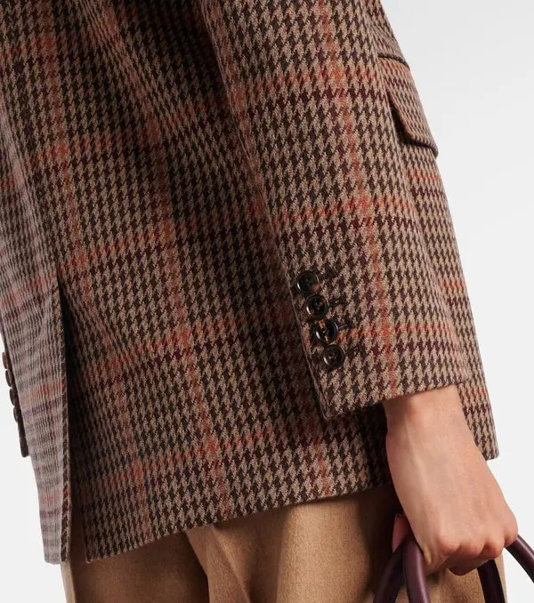 Max Mara Guelfo Checked Blazer - Brown