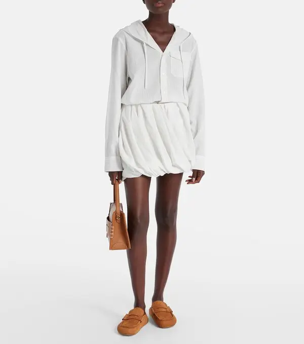 JW Anderson Stitch Suede Mules - Brown