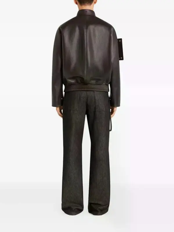 COURREGES Zip-up Leather Jacket