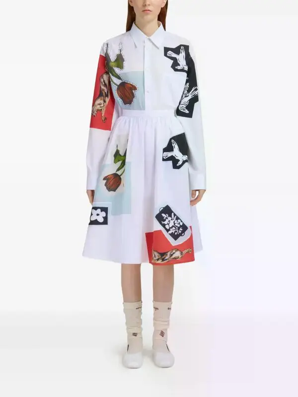 Marni Patchwork-design Midi Skirt