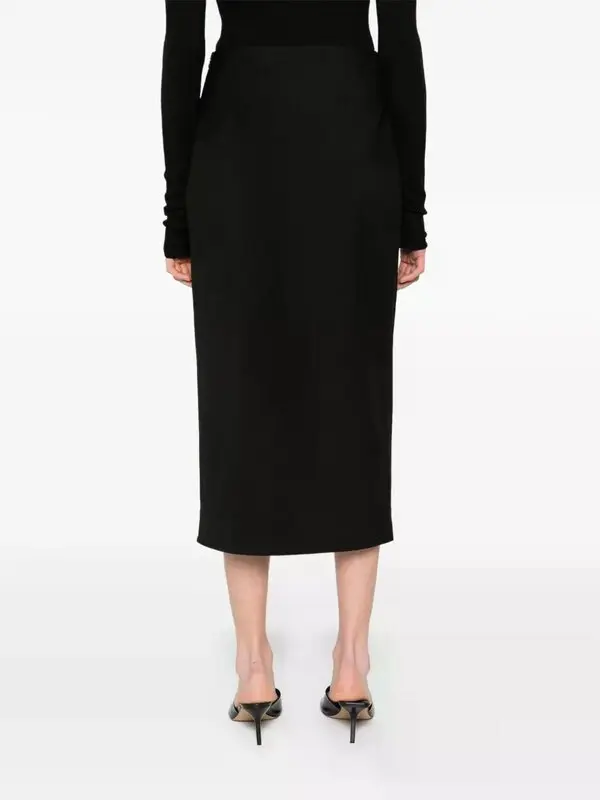 Sandro Buttoned Midi Skirt