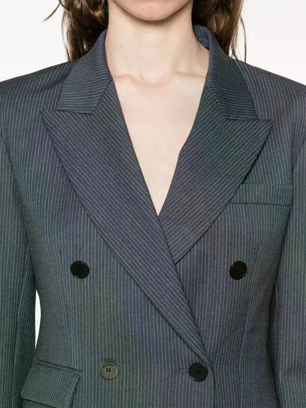 Sandro Double-breasted Striped Blazer