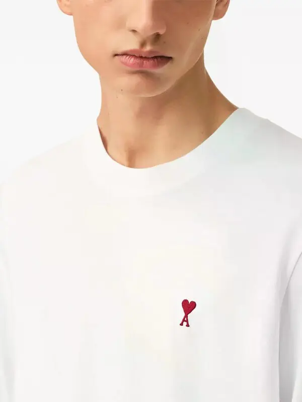 AMI Paris De Coeur Long-sleeve T-shirt - White