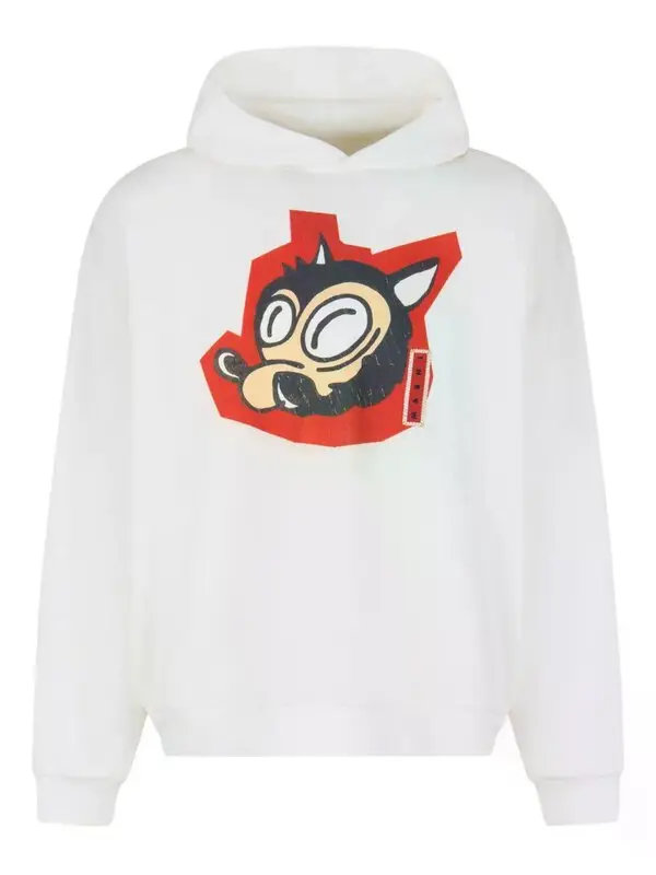 Marni Graphic-print Hoodie - White