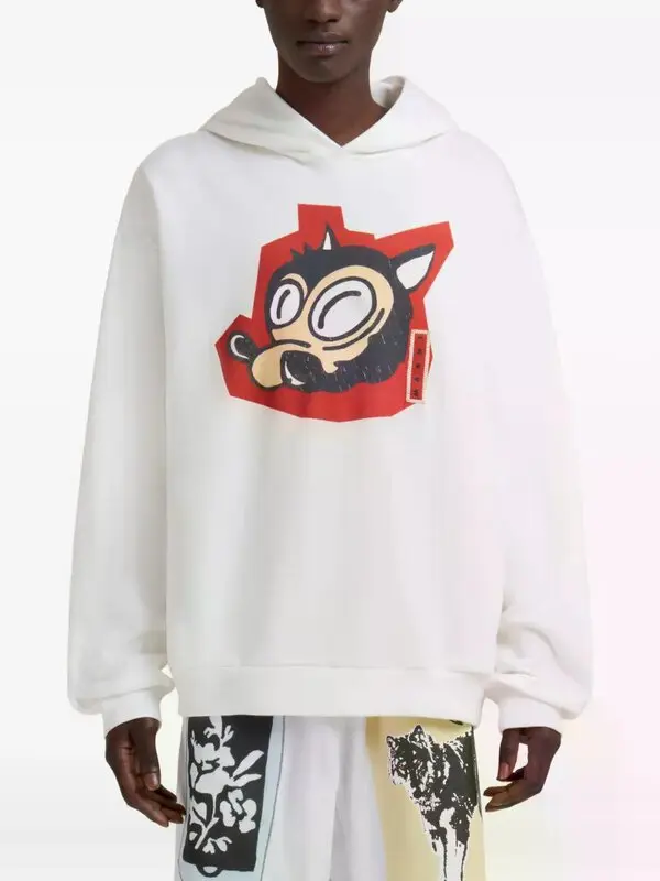 Marni Graphic-print Hoodie - White