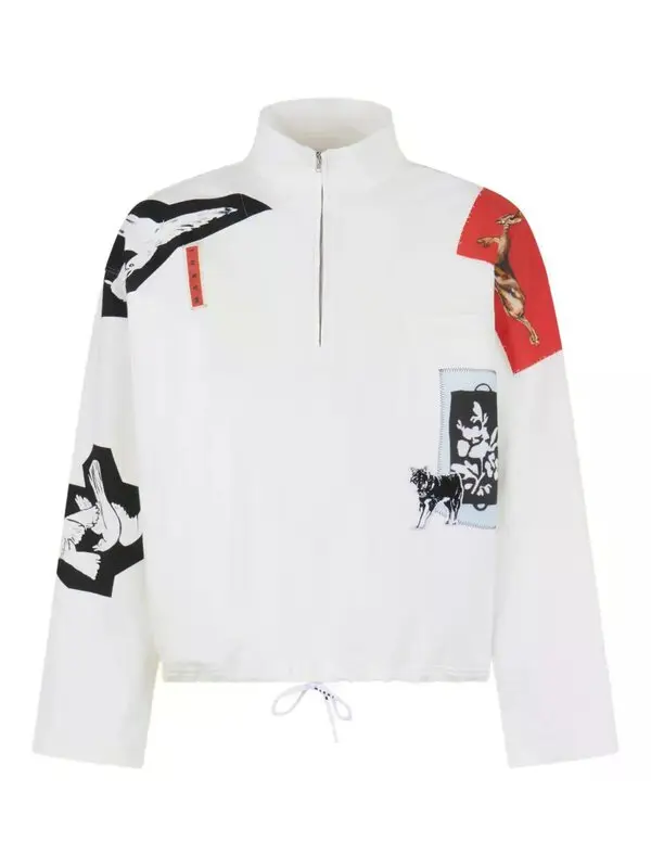 Marni Graphic-print Pullover - White