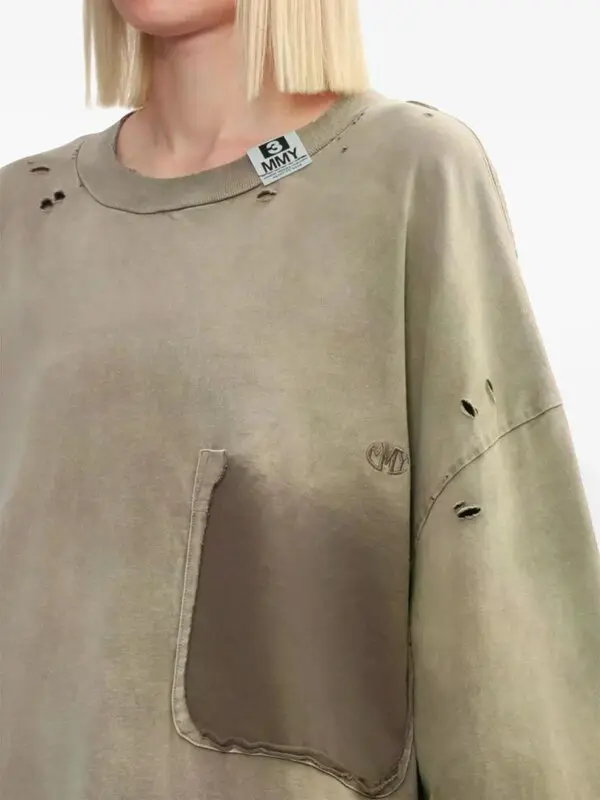 Mihara Yasuhiro Distressed-effect T-shirt