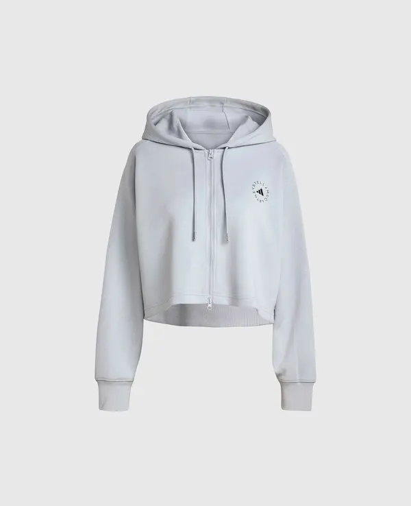 Stella McCartney Logo Cropped Hoodie - Gray