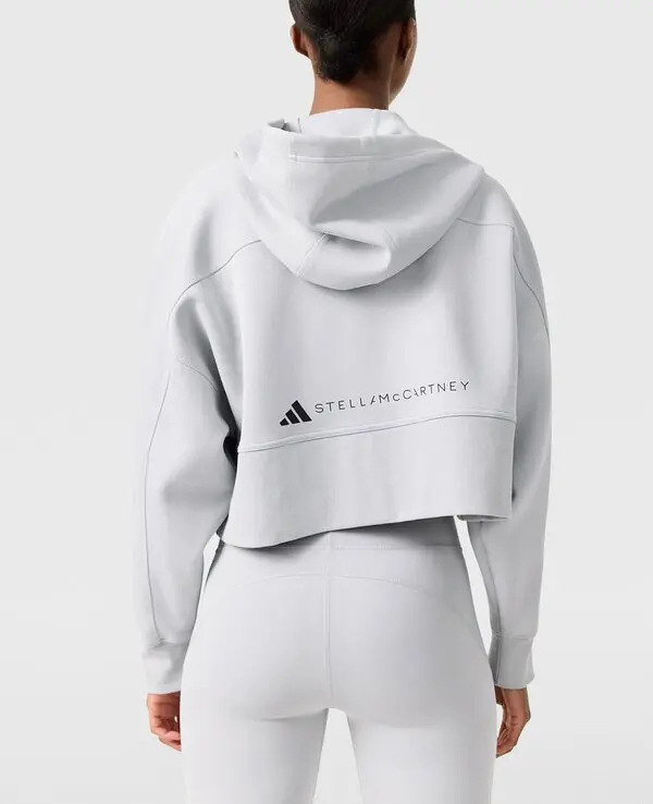 Stella McCartney Logo Cropped Hoodie - Gray