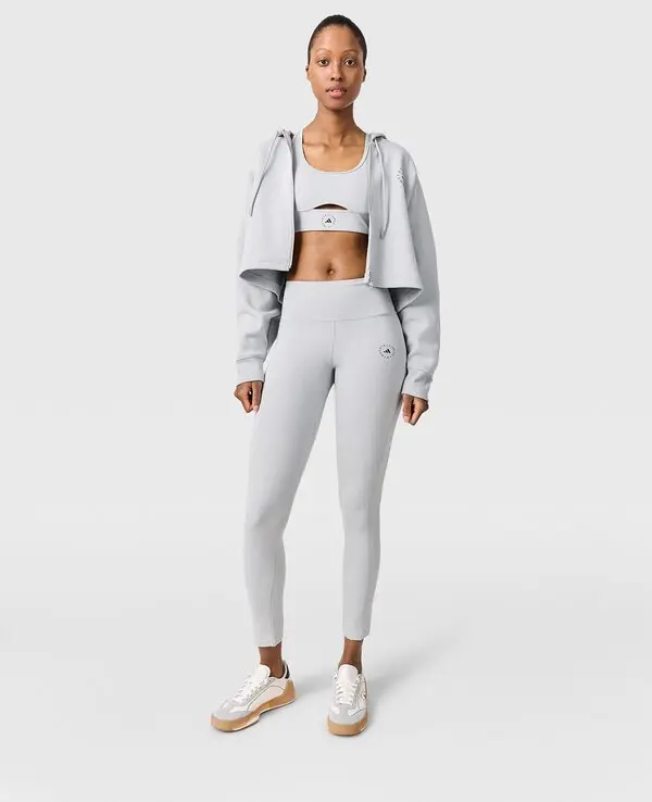 Stella McCartney Logo Cropped Hoodie - Gray