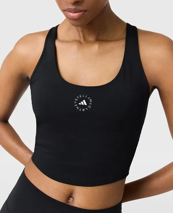 Stella McCartney Truestrength Yoga Cropped Tank - Black