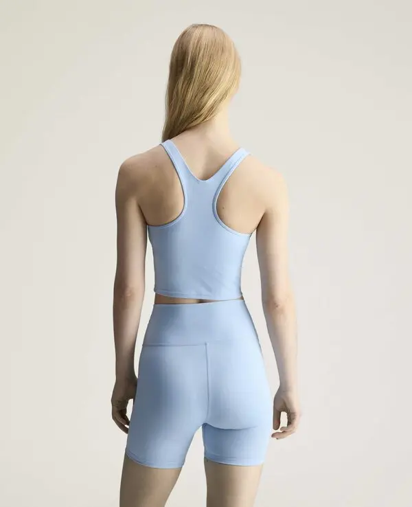 Stella McCartney Truestrength Yoga Cropped Tank - Light Sky