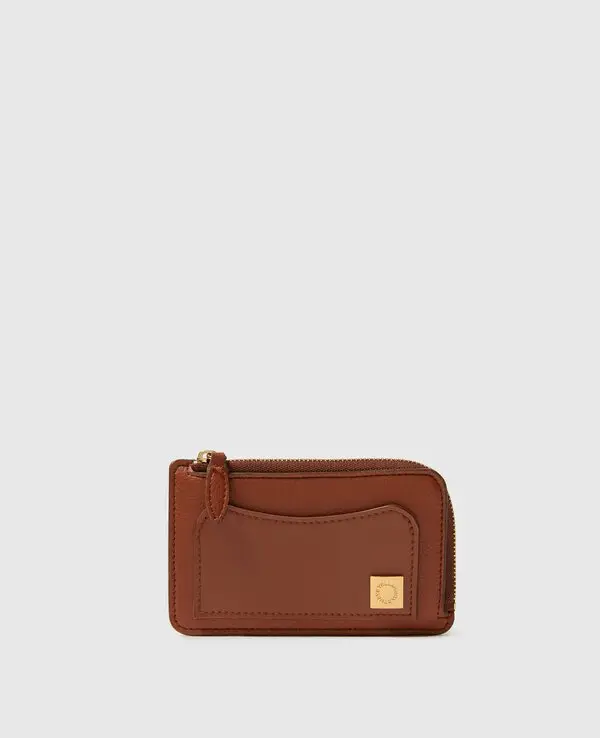 Stella McCartney Ryder Zipper Cardholder - Brandy
