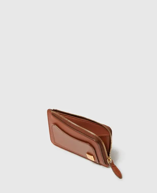 Stella McCartney Ryder Zipper Cardholder - Brandy