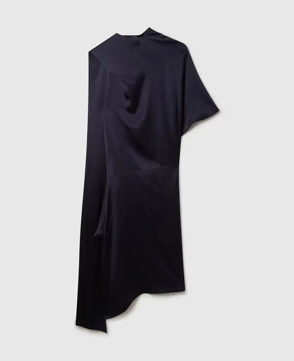 Stella McCartney Asymmetric Tie-neck Midi Dress