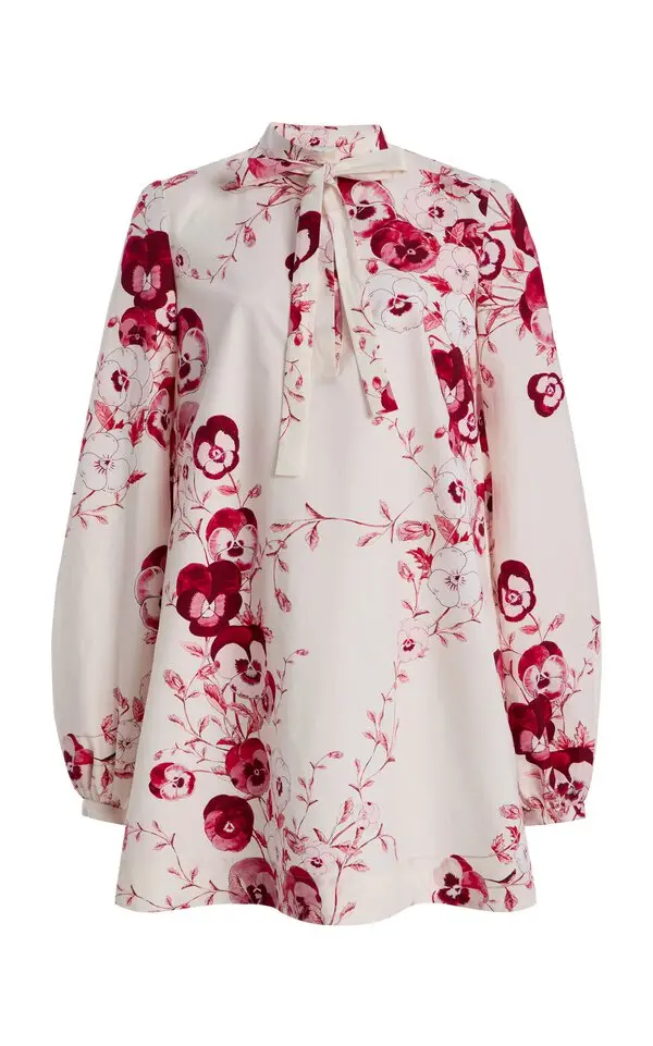 Giambattista Valli Tie-neck Floral Mini Dress - Multi