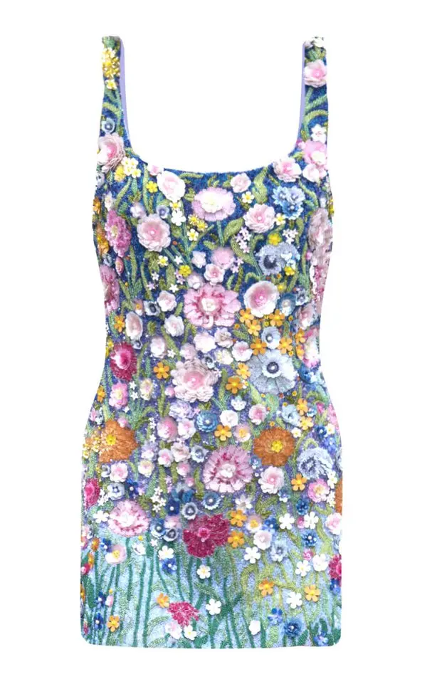 LA FUORI Garden Mini Evening Dress - Multi