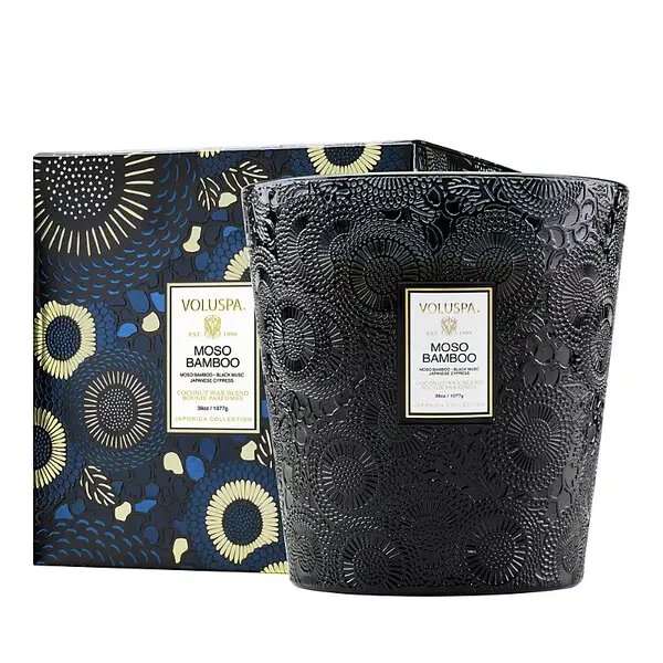 Voluspa Moso Bamboo 3 Wick Hearth Candle, 38 Oz - No Color