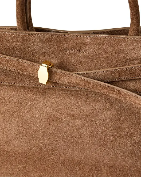 Veronica Beard Suede Dash Bag - Bark