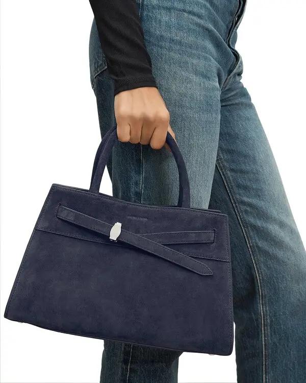 Veronica Beard Suede Dash Bag - Navy
