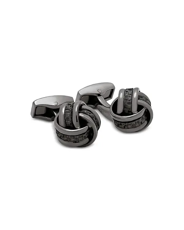 Tateossian Signature Knot Cufflinks - Gunmetal