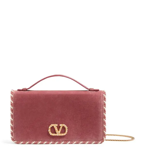 Valentino Garavani Vlogo Signature Wallet With Strap - Pink