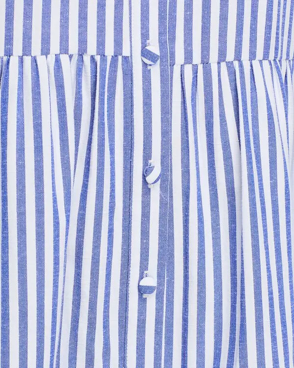 Aqua Striped Mini Dress