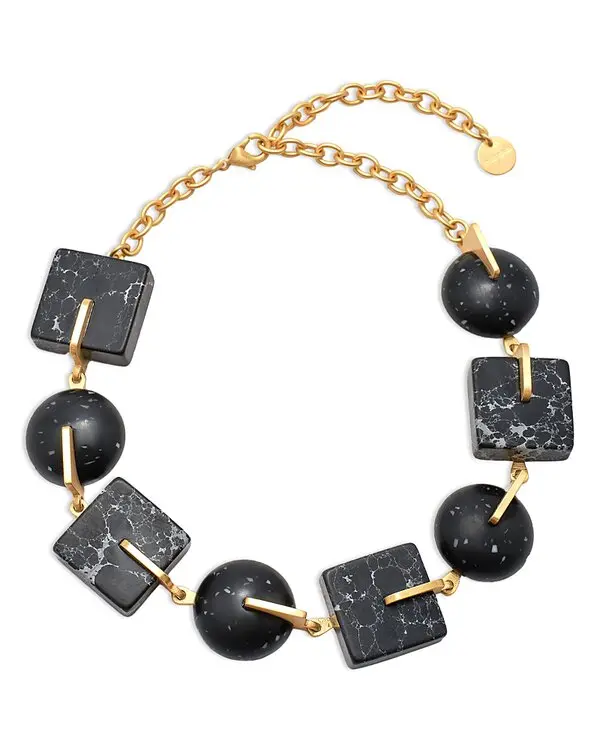 Cult Gaia Laguna Stone Choker Necklace - Black