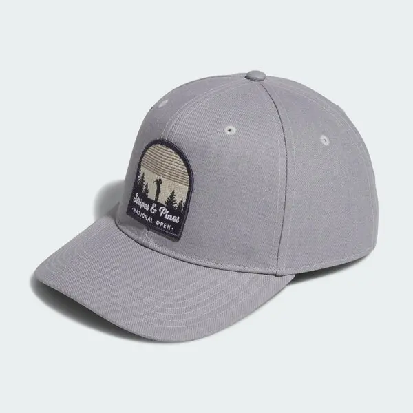 Adidas Stripes And Pines High-crown Cap - Light Grey Heather / Alumina