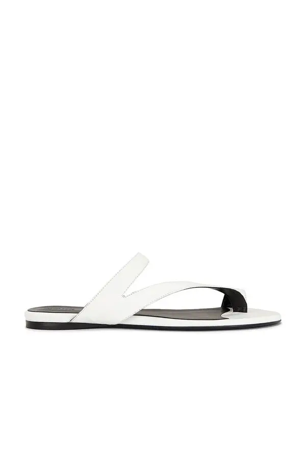Khaite Aimee Flat Sandal - Optic White