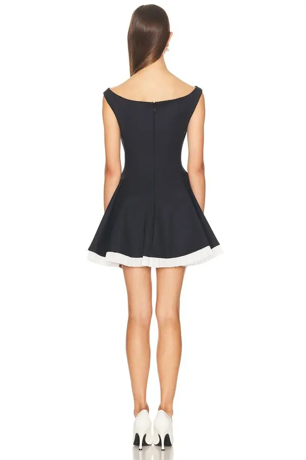 Simkhai Dorothie Off Shoulder Mini Dress - Black Multi