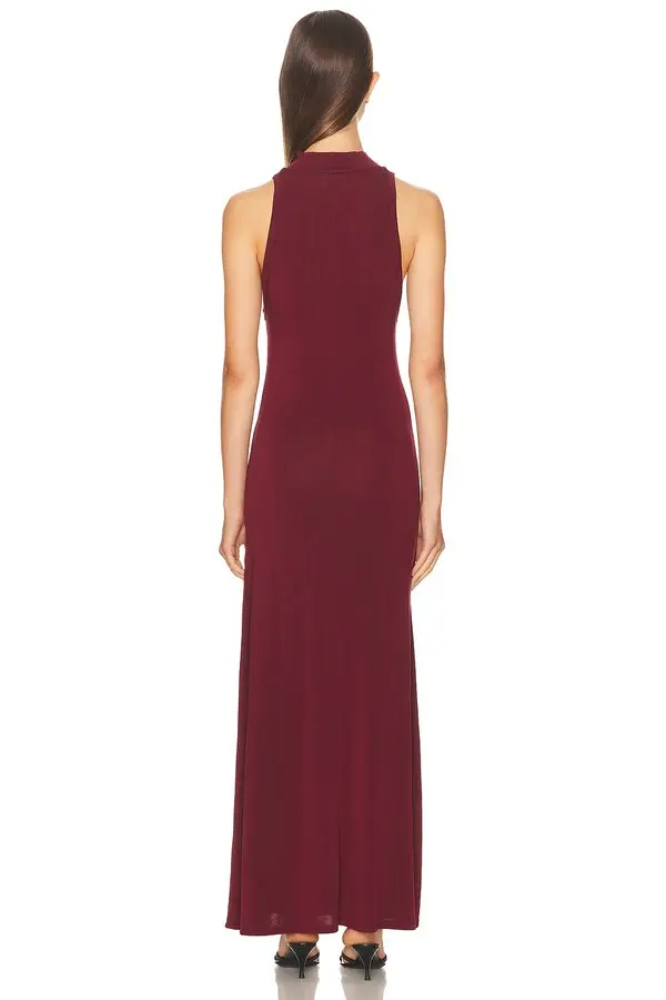 ST. AGNI Racer Back Jersey Maxi Dress