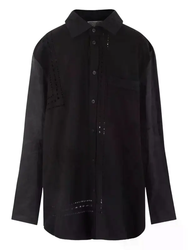 By Walid Embroidered Eyelet Shirt