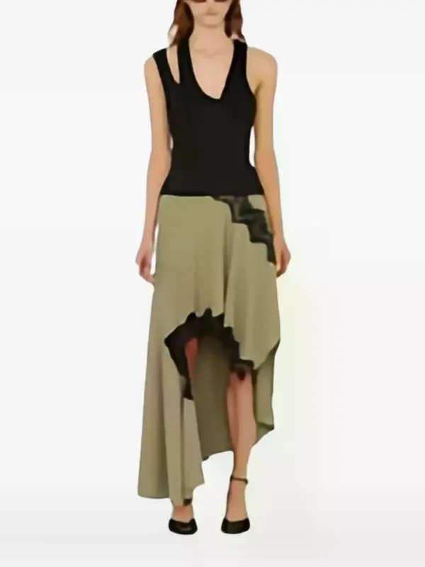 Christopher Esber One-shoulder Ribbed Knit Top - Black
