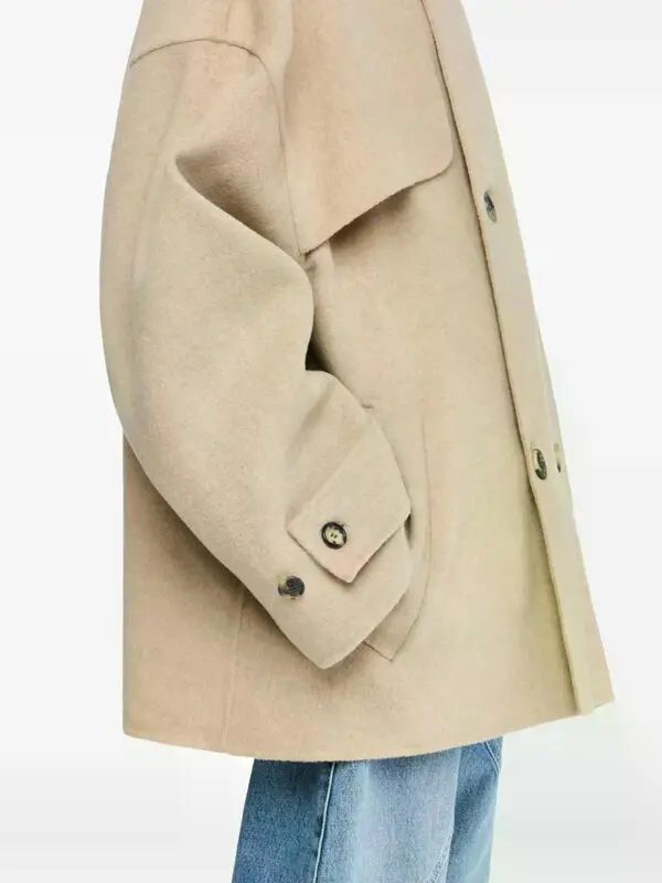 JW Anderson Hooded Double-breasted Coat - Neutrals