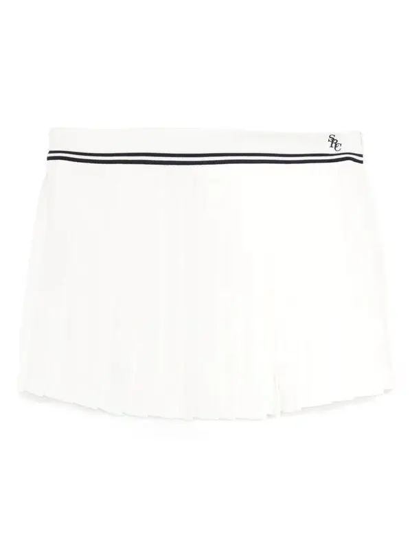 SPORTY & RICH Panelled Pleated Skirt - White