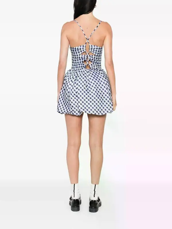 SELF-PORTRAIT Gingham Mini Dress