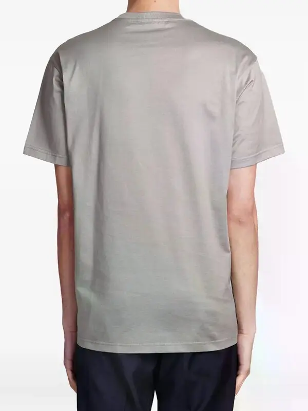 LOW BRAND Embroidered-logo T-shirt - Grey
